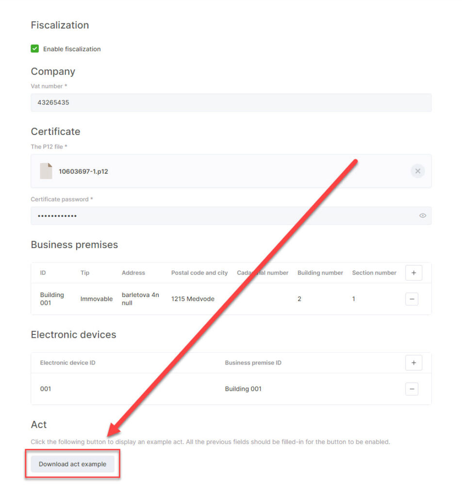 Fiscalization, tax confirmation | AcronX